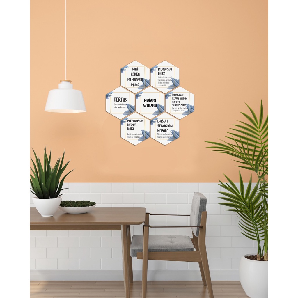 Jual Prima Shabby Craft Hiasan Dinding Rumah Pajangan Dekorasi Wall Decor Hexagonal 7in1 Rukun ...