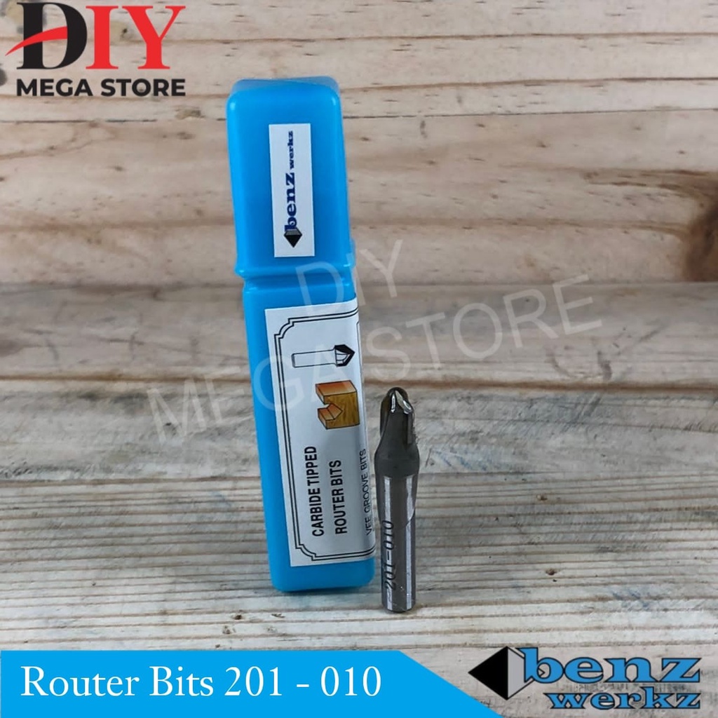 Jual Router vee grove bit / mata profil 6,35 mm x 1/4" benz werkz ( 201 ...