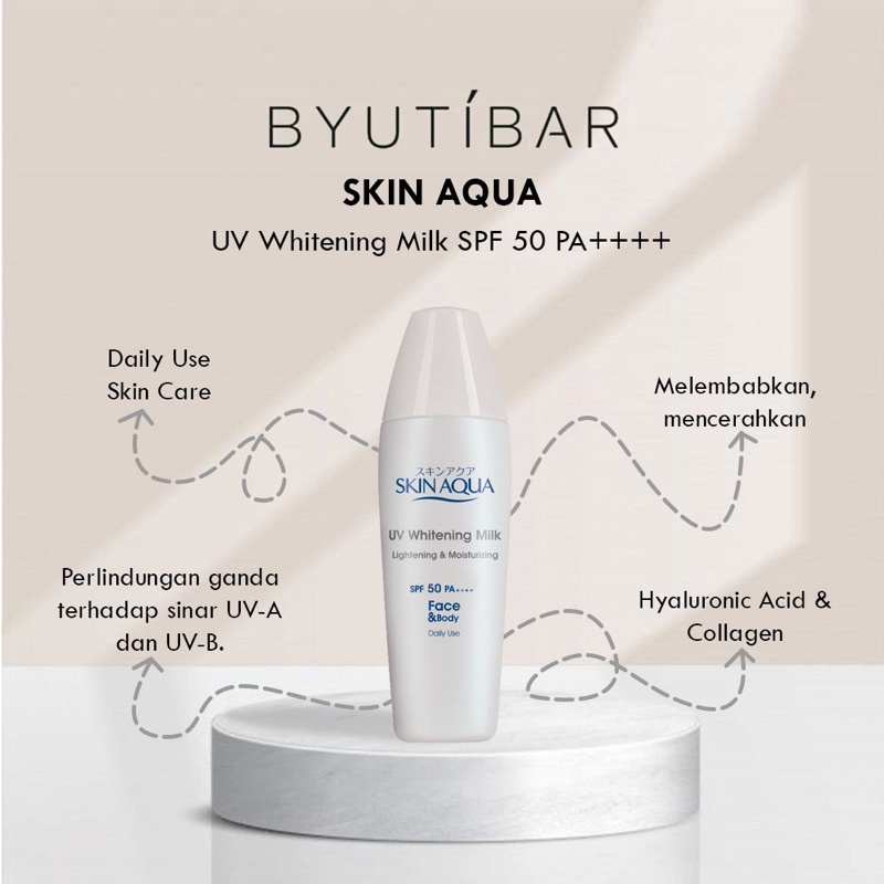 Jual SKIN AQUA UV WHITENING MILK SPF 50 PA++++ | Shopee Indonesia