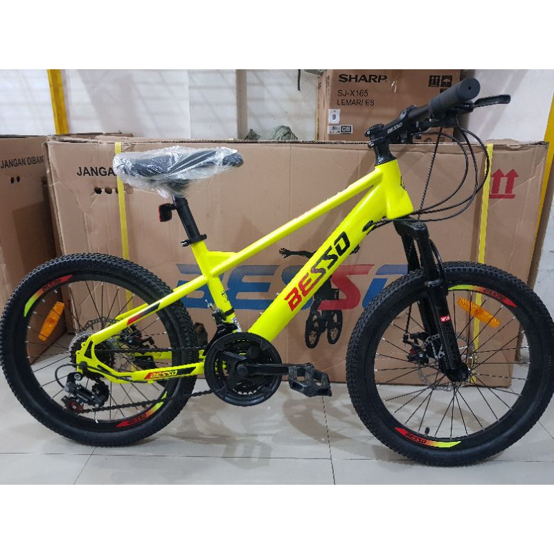 Jual Sepeda Mtb 20 inch Besso ( Warna Kuning / Hijau Stabilo ) | Shopee ...
