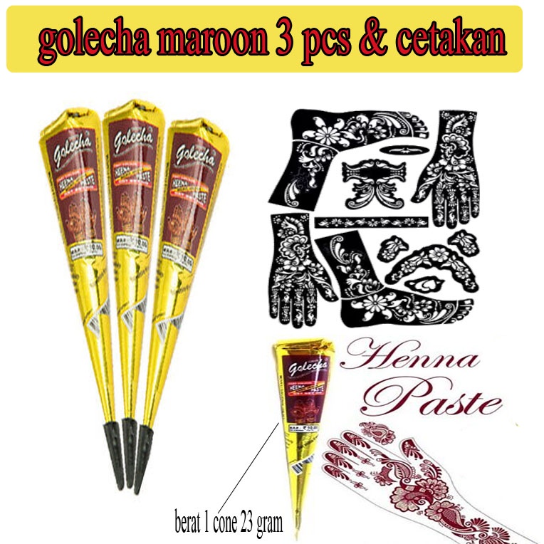 Jual Paket Hena Islam - Henna Tangan - Hena Tangan Pengantin - Golecha ...