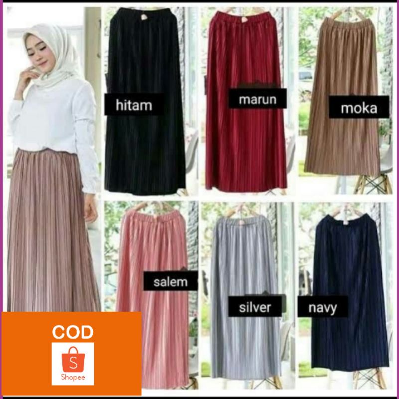 Jual ROK PLISKET HYGET PREMIUM TEBAL/FULL PLISKET | Shopee Indonesia