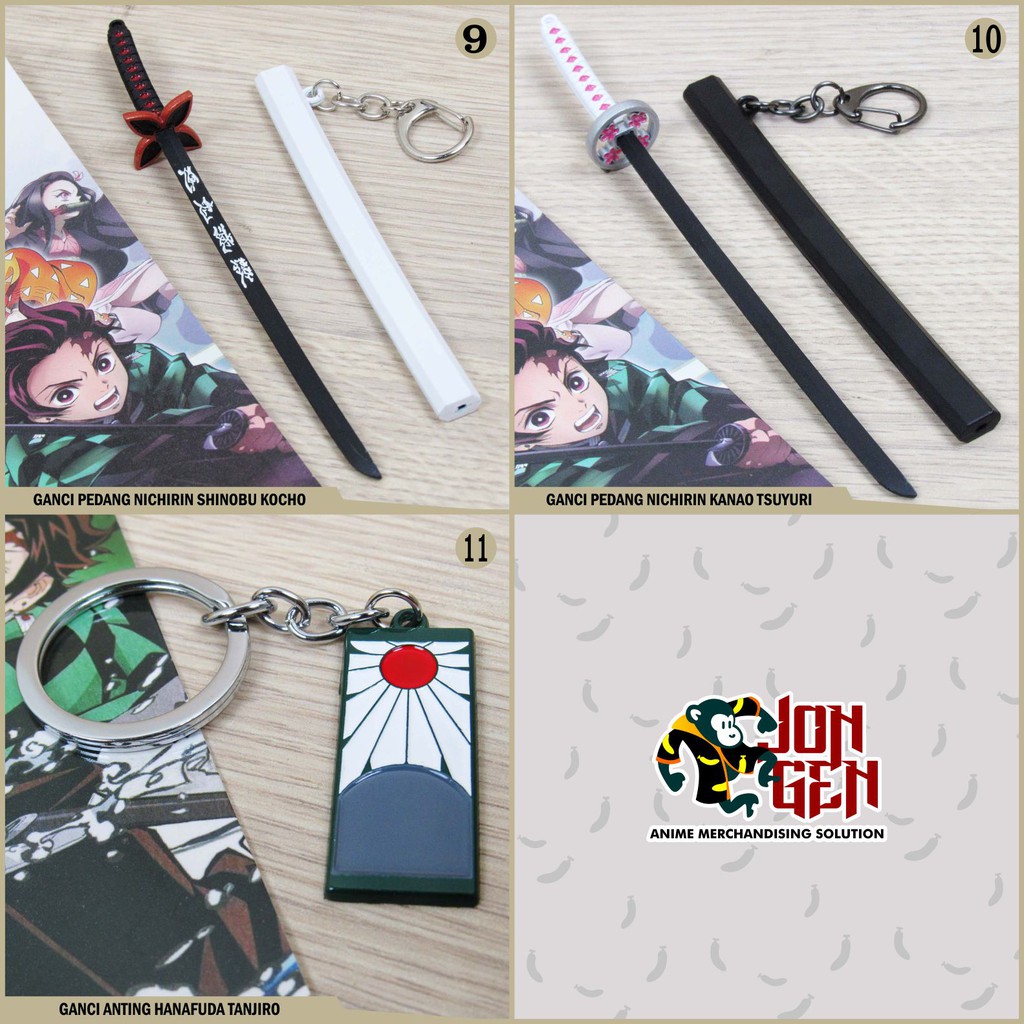 Jual Gantungan Kunci Pedang Nichirin Tanjiro Practice Tanjiro Zenitsu ...