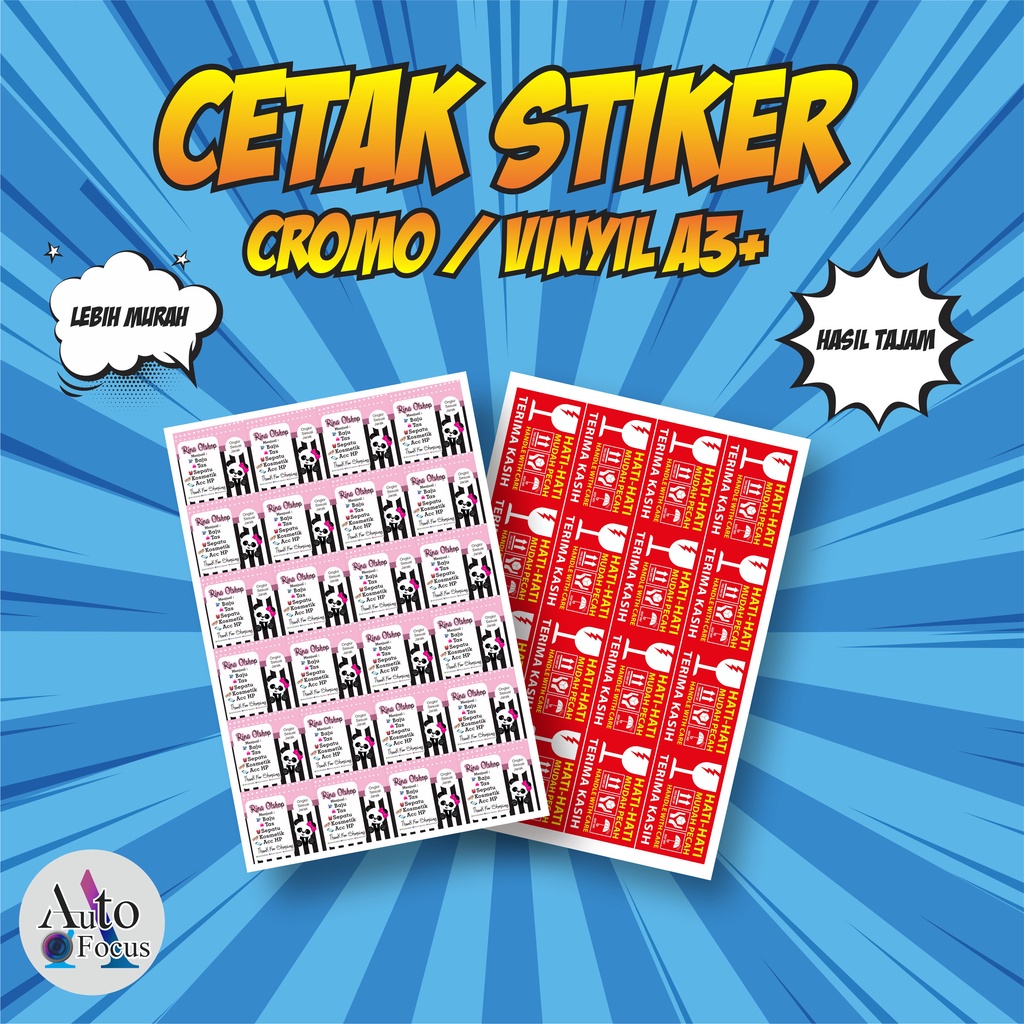 Jual CETAK STIKER CROMO / VINYL NON CUTTING A3+ | Shopee Indonesia