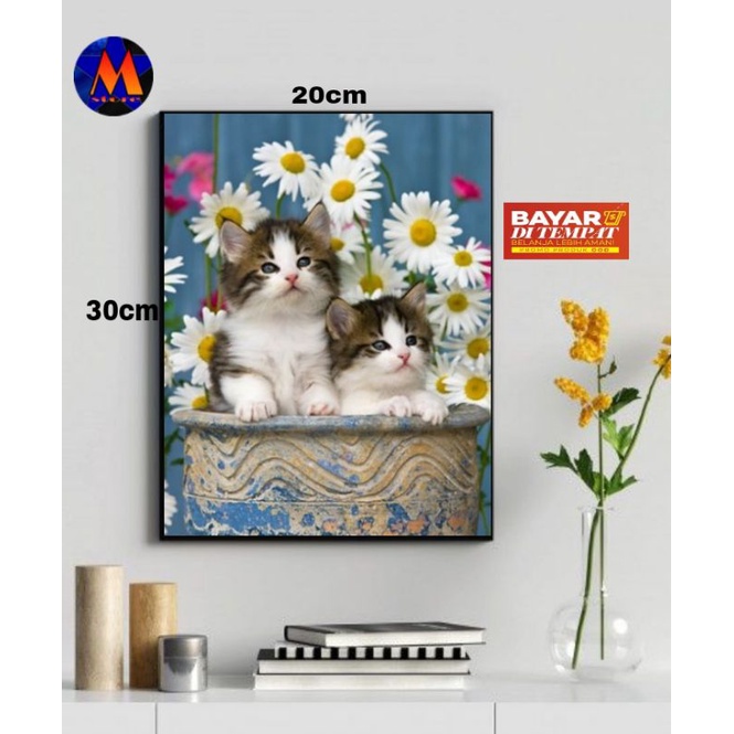Jual HIASAN DINDING TEMA KUCING/POSTER KAYU TEMA KUCING/POSTER DINDING ...