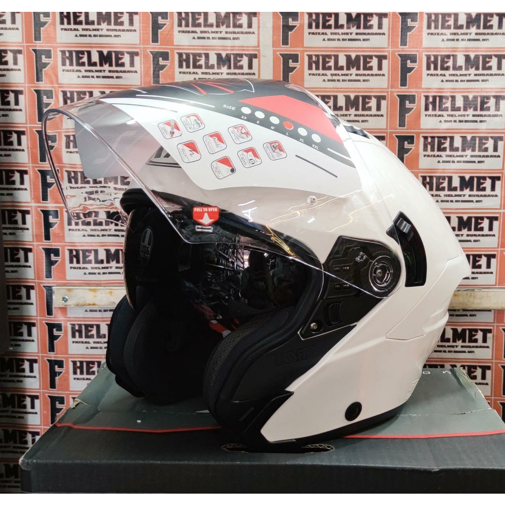 Jual KYT NFJ SOLID SERIES ORIGINAL (White/black/black doft) | Shopee ...