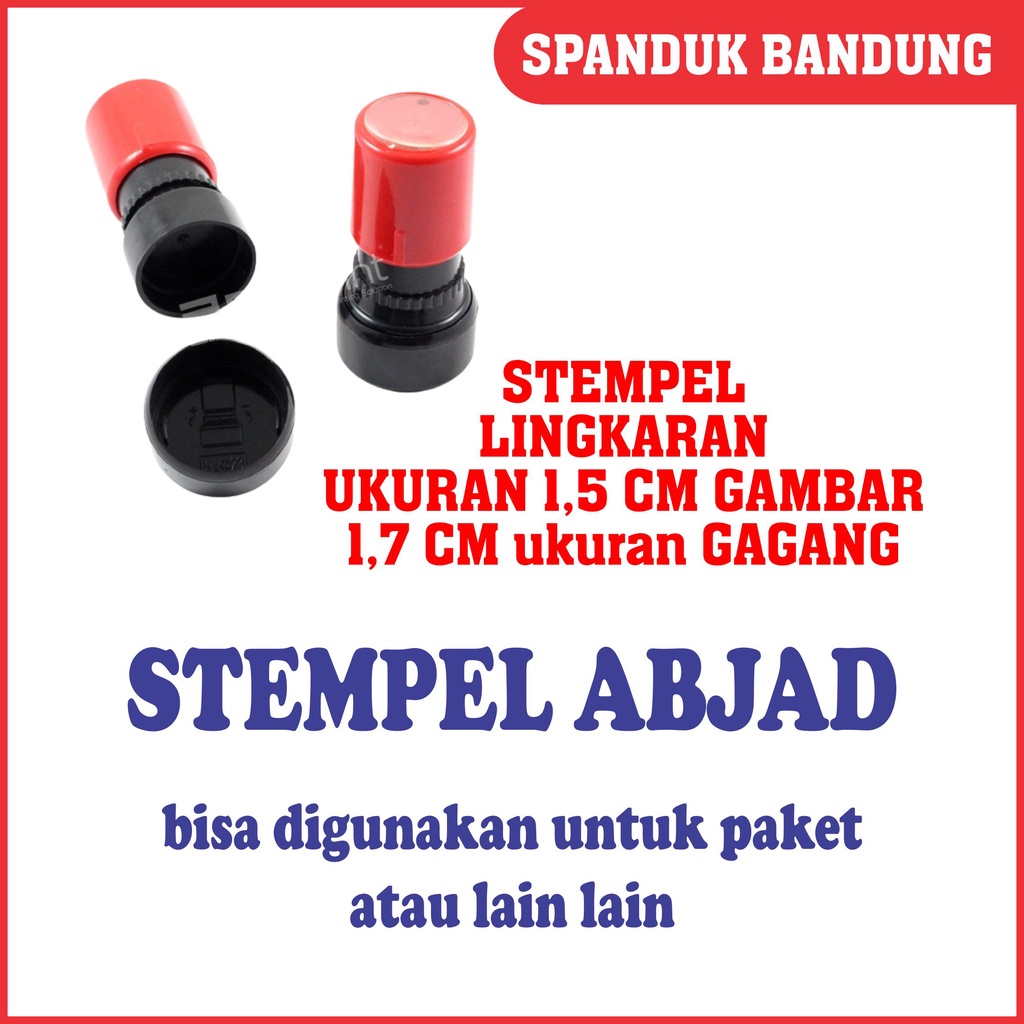 Jual STEMPEL BULAT KECIL ABJAD / stempel abjad ukuran 1,5 cm / cap ...