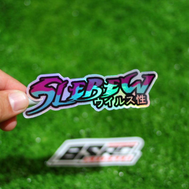 Jual stiker slebew viral hologram premium | Shopee Indonesia
