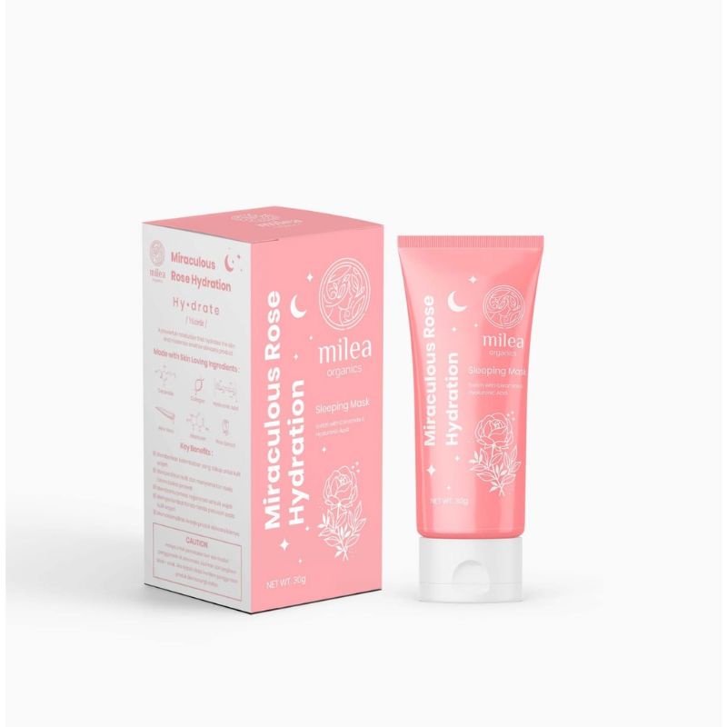 Jual [FREE FACE MASK] Milea Organics Miraculous Rose Hydration Sleeping ...