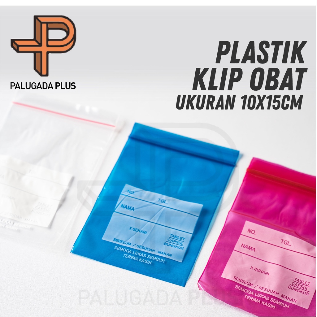 Jual Plastik Klip Obat Uk 10x15cm 100pcs/pack Varian Biru, Merah, Putih ...