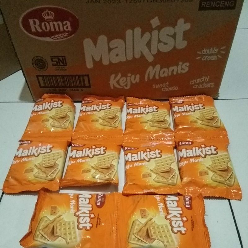 Jual roma malkist keju manis harga 1renteng isi 10pics@23g | Shopee ...