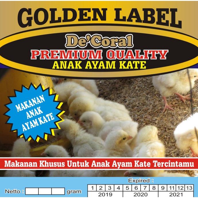 Jual Pakan Anak Ayam Kate Golden Label | Makanan Anak Ayam Kate Golden ...