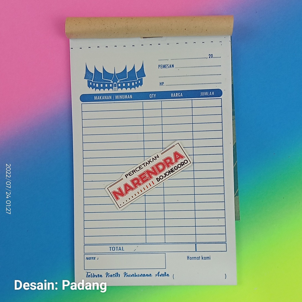 Jual Nota Kontan Makanan Kuliner isi 50 2 Rangkap - siap kirim | Shopee ...