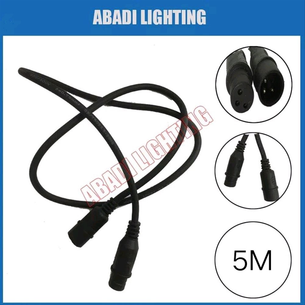 Jual KABEL DMX 5 METER JACK HITAM PERLENGKAPAN LIGHTING | Shopee Indonesia