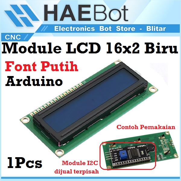 Jual Haebot Modul Module Lcd 16x2 1602 5v Background Biru Hijau Arduinoo Blue Green Termurah 