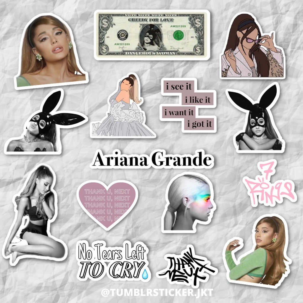 Jual STICKER AESTHETIC ARIANA GRANDE PACK | STICKER TUMBLR LAPTOP ...