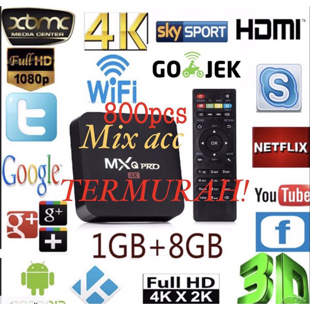 Jual Android TV BOX MXQ-Pro 4K Smart TV Box GARANSI Media Player TVbox | Shopee Indonesia