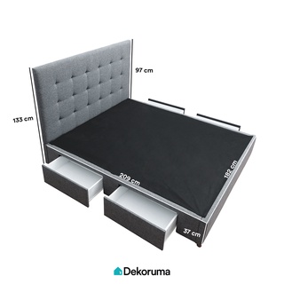 Jual Dekoruma TAKEO Dipan Tempat Tidur Minimalis dengan Storage ...
