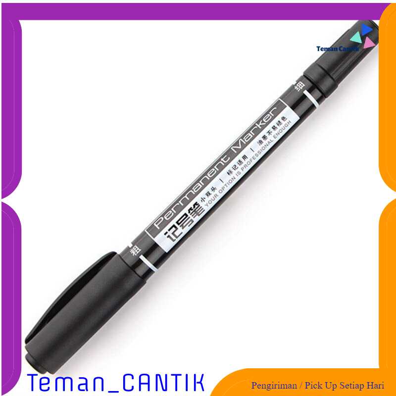 Jual TC-DA1 Deli Pena Permanen Dual Head Tip Marker Pens Waterproof ...