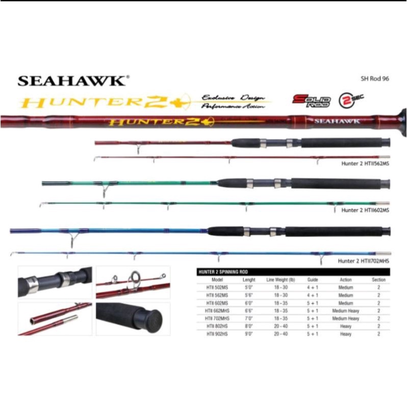 Jual Joran Seahawk Hunter II 150cm - 165cm - 180cm | Shopee Indonesia