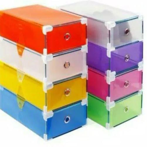 Jual Terbaruϟ SHOES BOX TRANSPARANT KOTAK SEPATU TRANSPARAN SLIDE WARNA ...