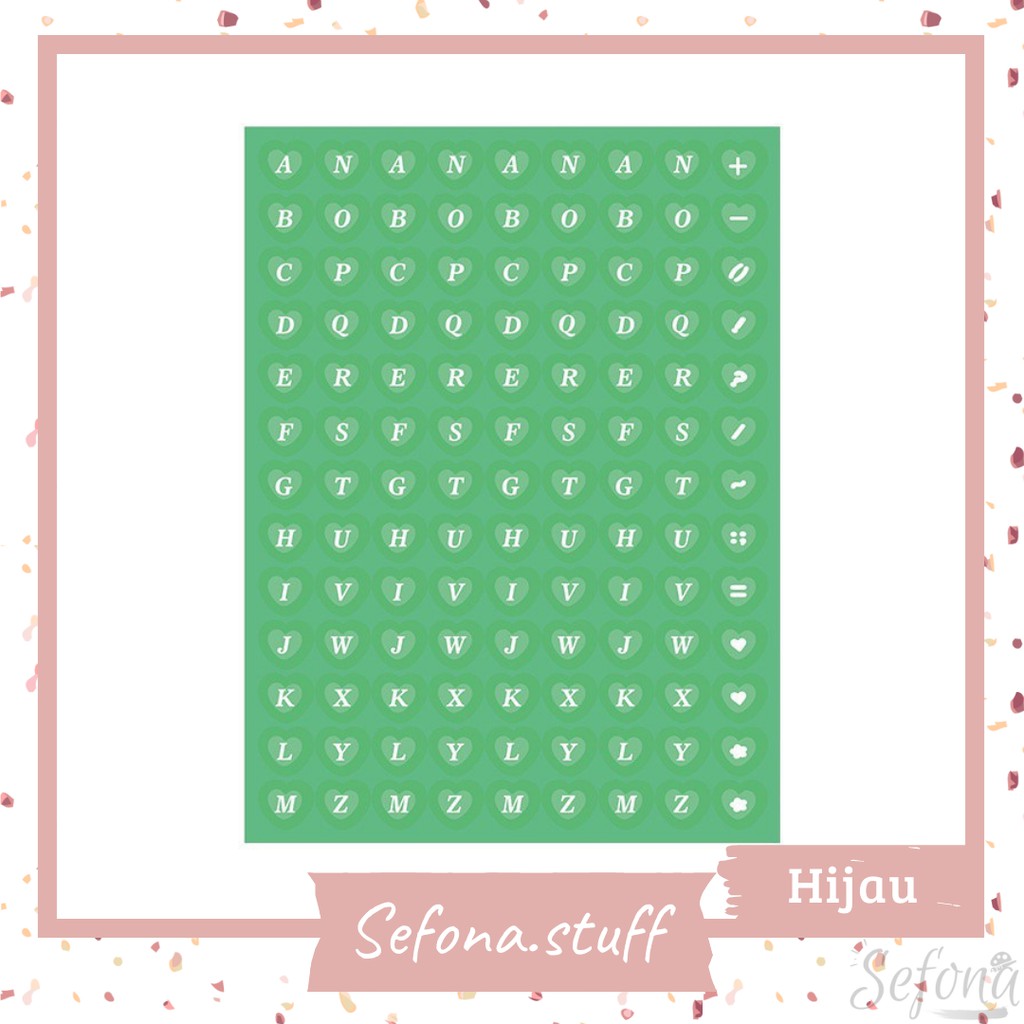 Jual 1 Stiker Laser Huruf / Love Alphabet Glitter Transparan Sticker ...