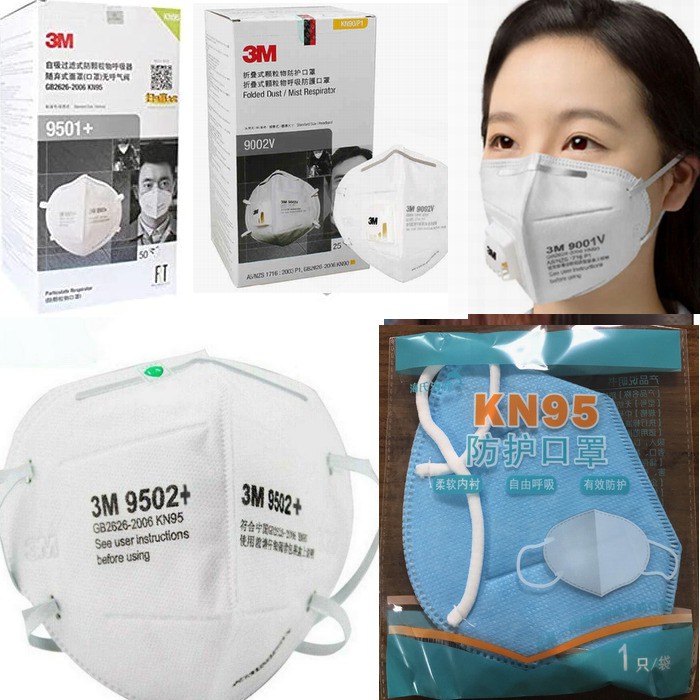 Jual Masker 3M N95 9001 9002 9001V 9002V 9002VZ 9501+ 9502+ 9502V ...