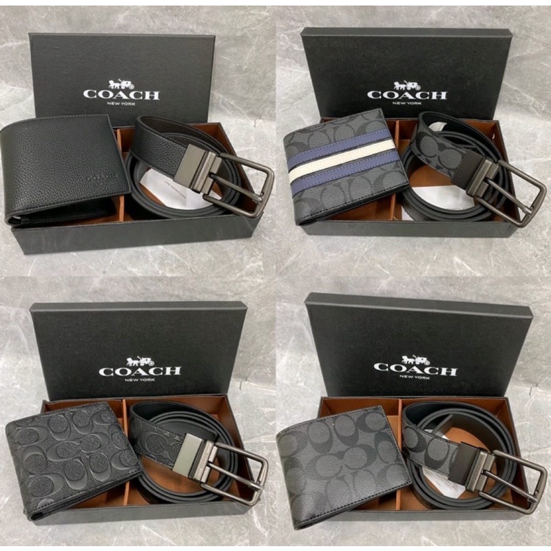 Jual COACH BELT + WALLET GIFT SET | Shopee Indonesia