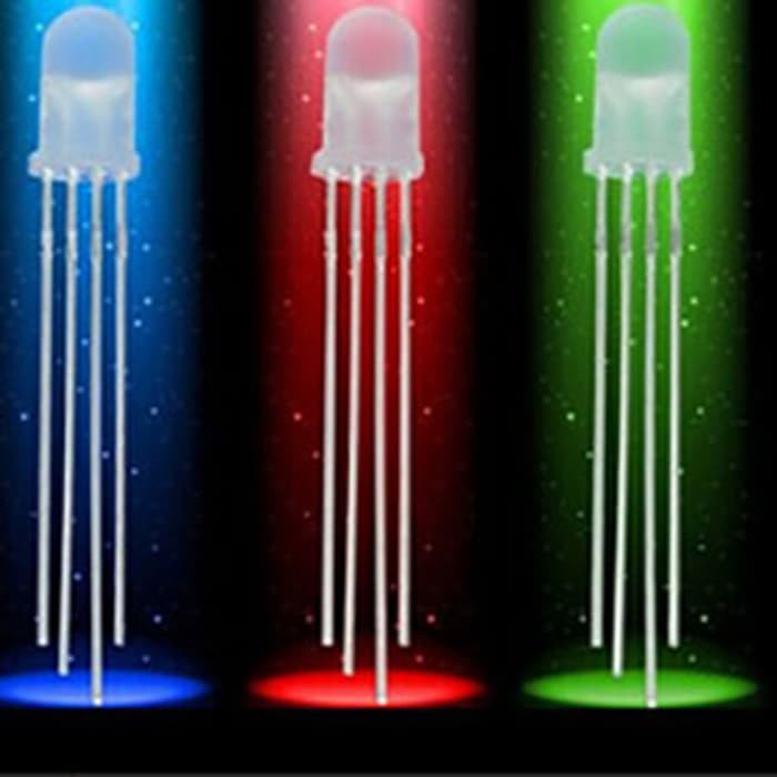 Jual LED 5mm RGB Common Cathode Ultra Bright 3.1-3.3 V RED GREEN BLUE ...