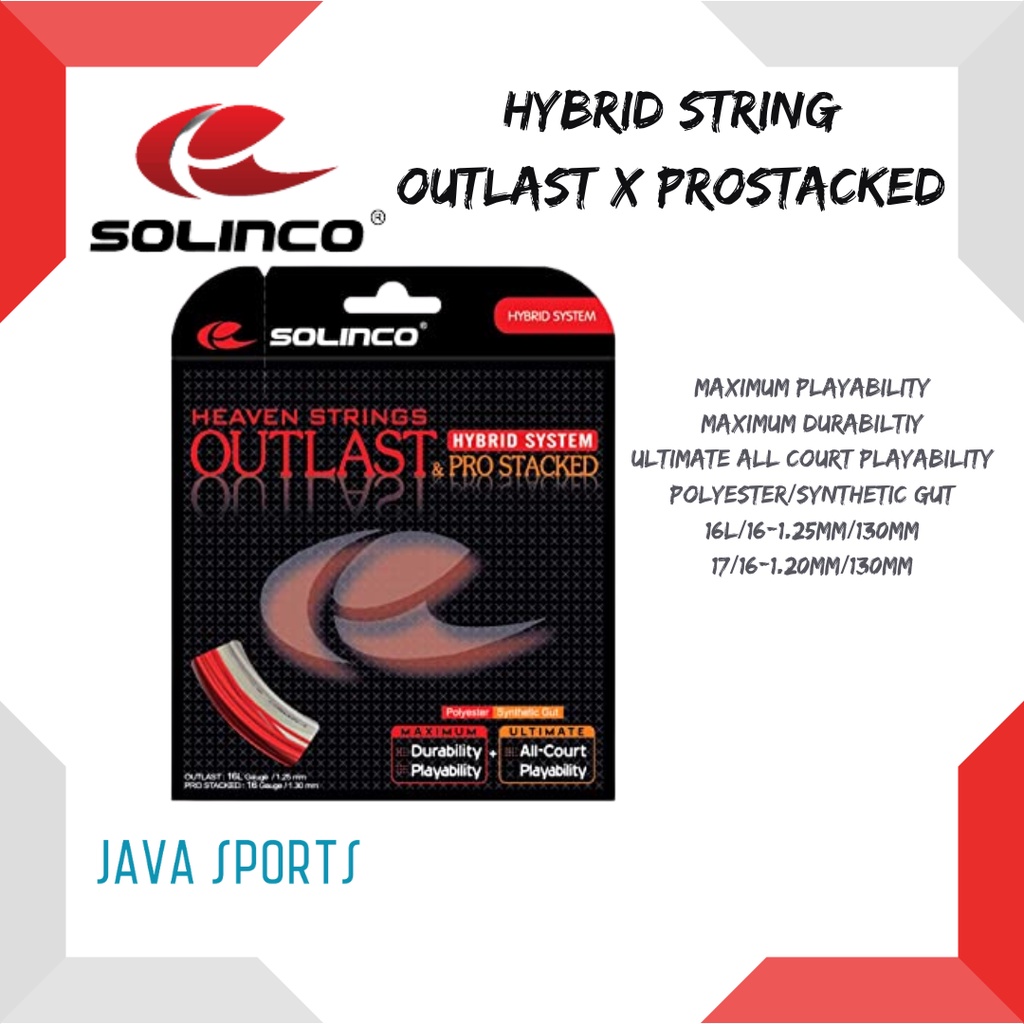 Jual Senar Raket Tenis Solinco Outlast X Pro Stacked Hybrid System ...