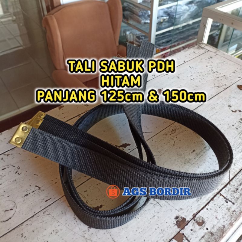 Jual Tali Sabuk pdh korpri guru dll hitam PREMIUM 120cm & 150cm tebal ...