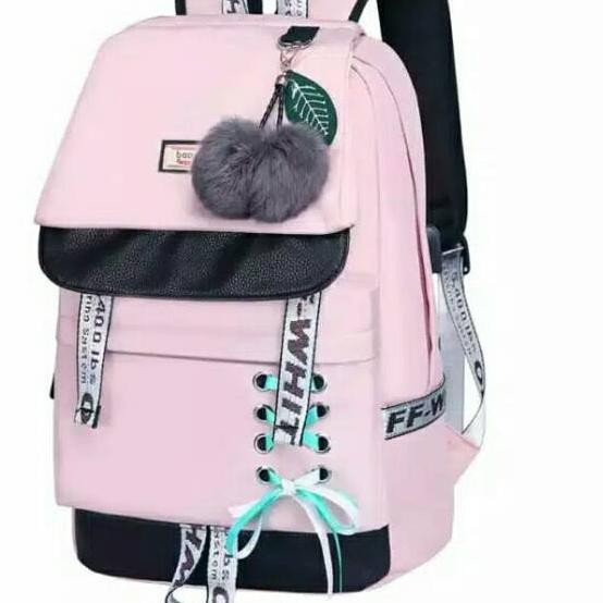 Jual PBD 488 Tas sekolah siswa smp perempuan kampus fashion pasang kasual ransel kapasitas besar ...
