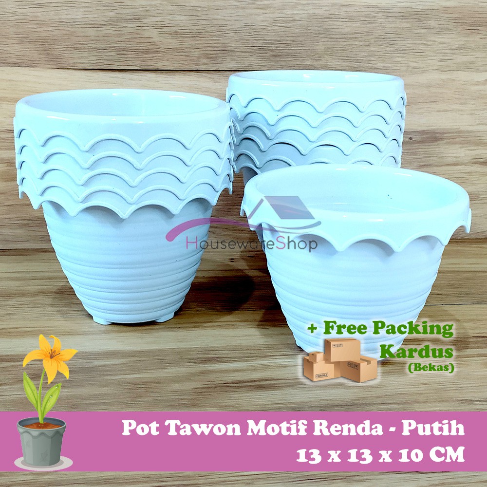 Jual Pot Tanaman Hias / Pot Bunga BEE 131 - Putih | Shopee Indonesia