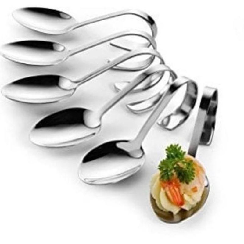 Jual Curved Handle Canape Appetizer Spoon Sendok Saji Hias Kanapis ...