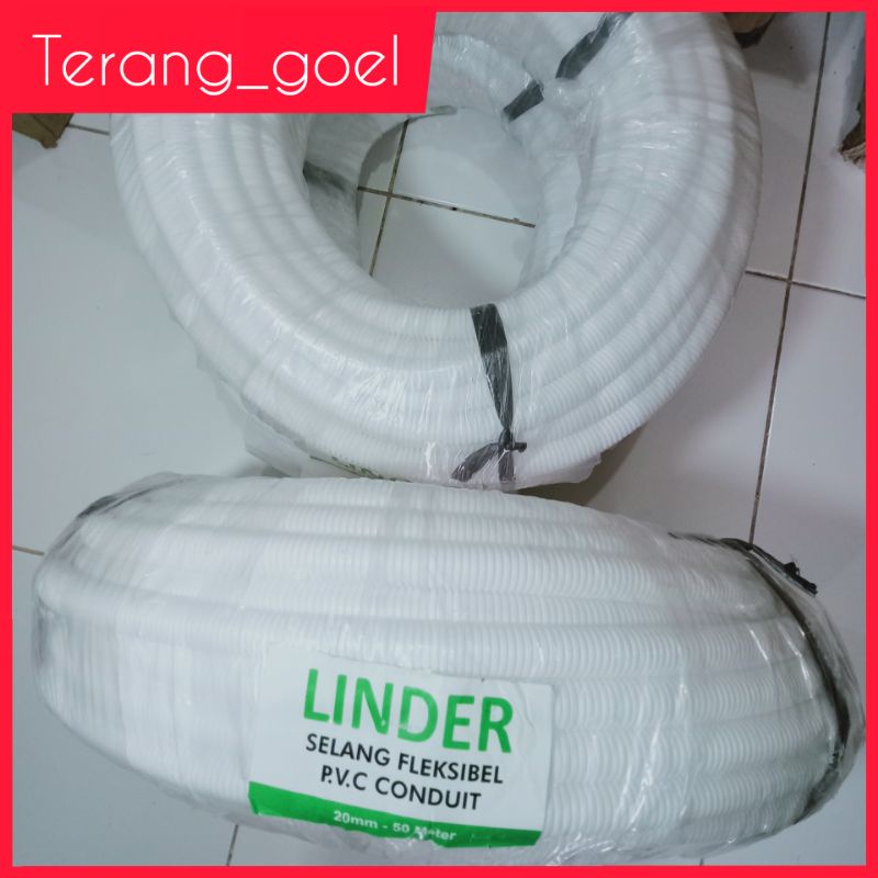 Jual Linder Selang Flexible PVC 20mm 50 Meter / Flexible Conduit 20mm ...