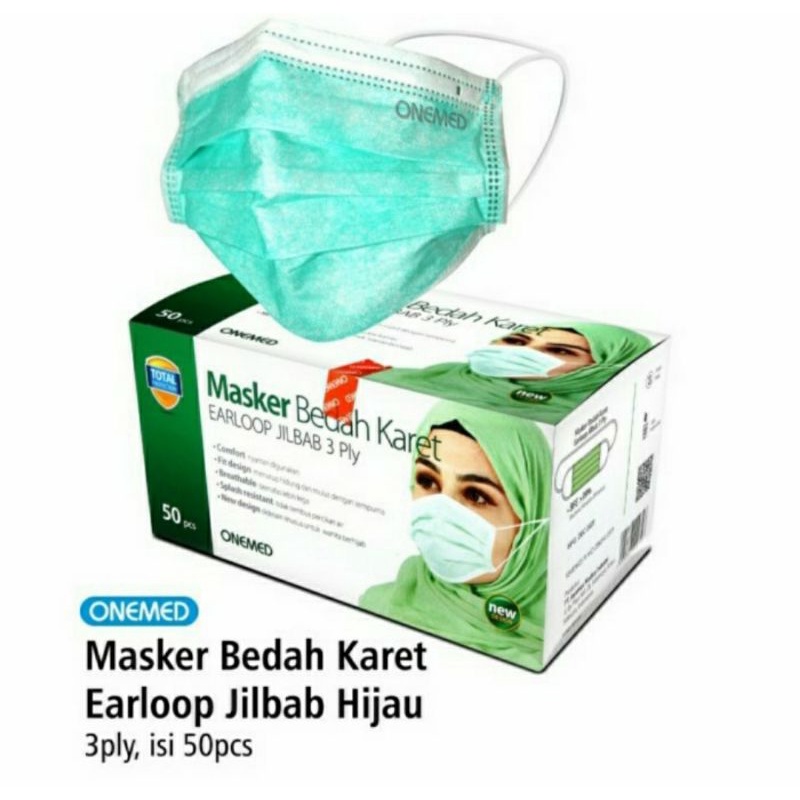 Jual Masker Hijab OneMed Box isi 50 PC / Promo Masker Murah | Shopee ...