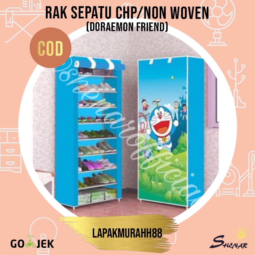 Jual RAK SEPATU KARTUN/RAK SEPATU KAIN BERKARAKTER/RAK SEPATU MENARIK ...