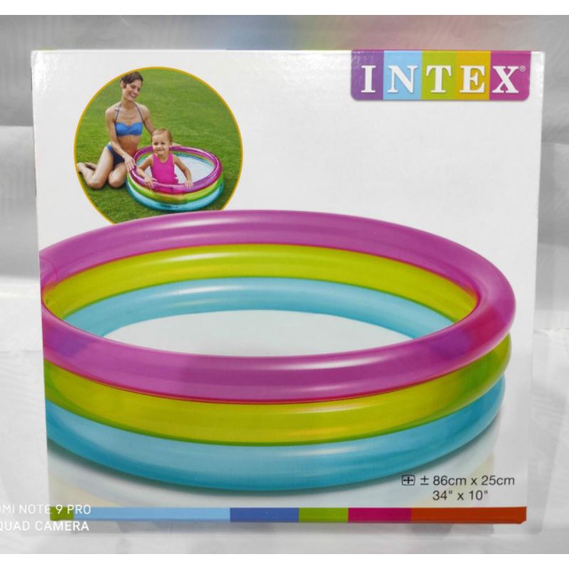 Jual Kolam renang anak Intex Rainbow Baby Pool 57104 | Shopee Indonesia