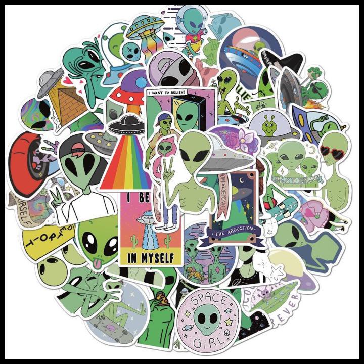 Jual Aliens Waterproof Stickers Stiker Deco Decal Laptop Koper Anti Air ...