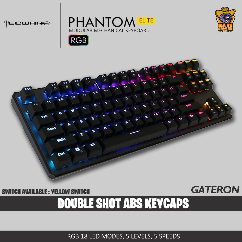 Jual Tecware Phantom Elite P87 TKL RGB Gateron Switch Mechanical ...
