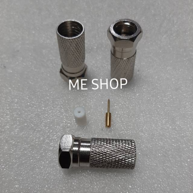 Jual Konektor RG 11 drat plus jarum connector RG11 ulir | Shopee Indonesia