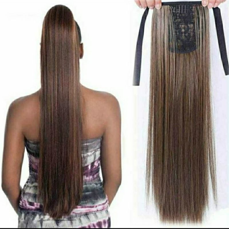 Jual Cheii (Kuncir 50-75cm Lurus) Rambut belakang lurus smoothing ...