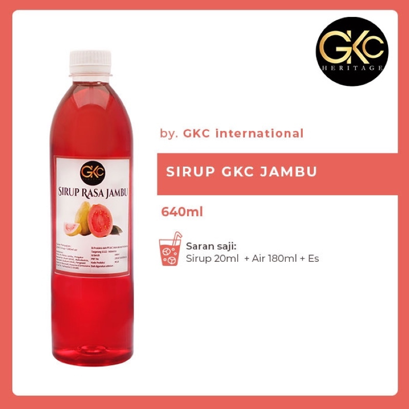 Jual Sirup Guava 640ml GKC Syrup Minuman Rasa Jambu | Shopee Indonesia