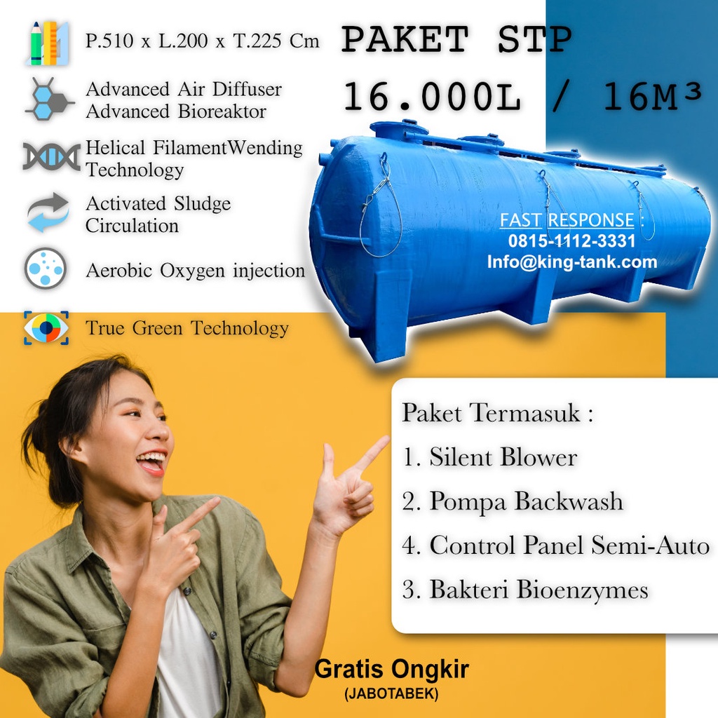 Jual PAKET Septic Tank STP IPAL 16000 Liter / 16m3 | Shopee Indonesia