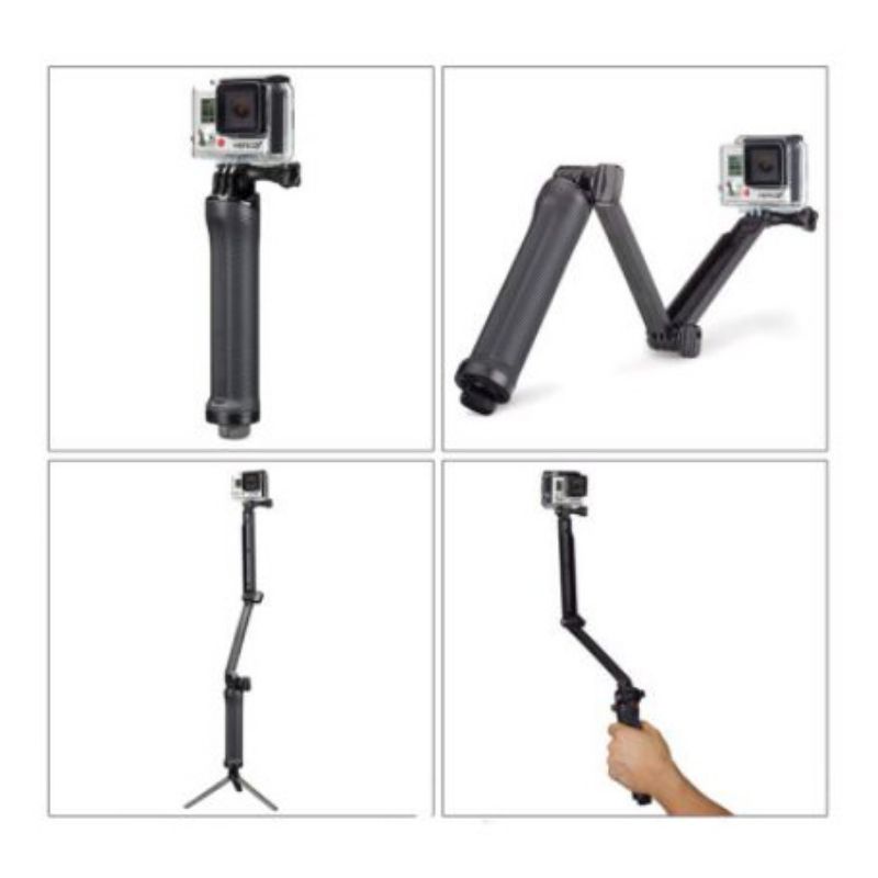 Jual Tongsis 3-Way With Tripod For Action Camera GoPro / Xiaomi Yi / DJI Osmo / Insta / Brica ...