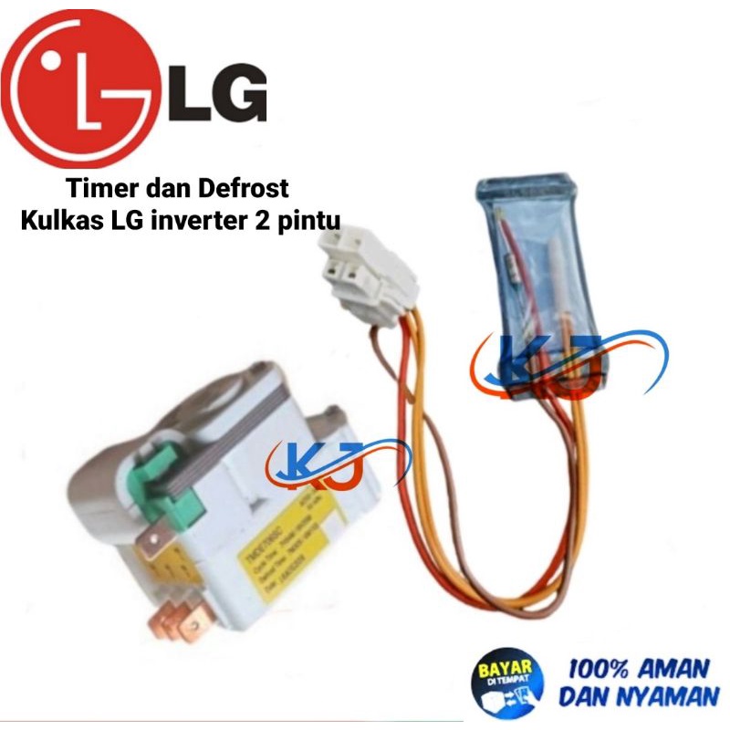 Jual [1 SET] Timer dan sensor defrost bimetal kulkas LG 2 pintu inverter | Shopee Indonesia
