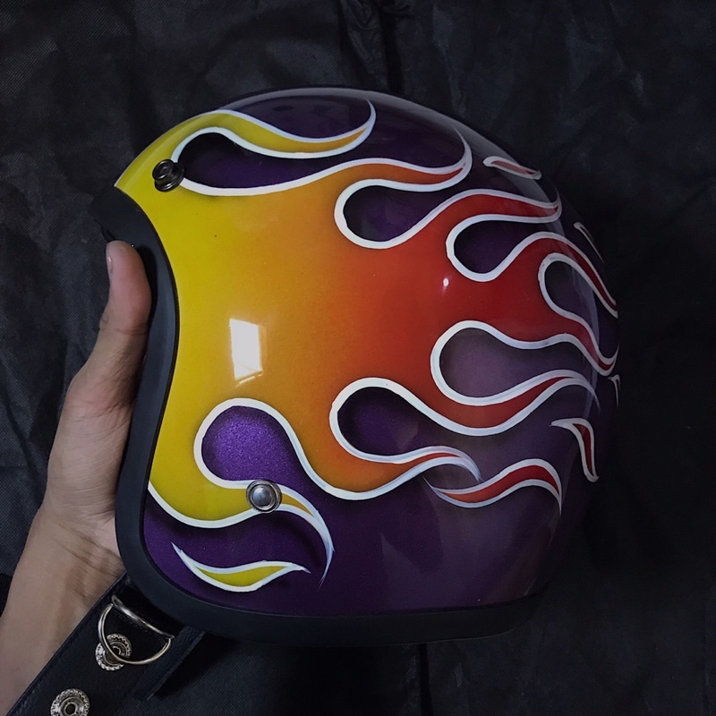 Jual Slimhead 500TX HotFlame - Helm Chopper Bobber | Shopee Indonesia