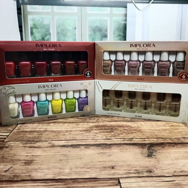 Jual Per Pack Nail Polish Implora||Kutek Implora isi 6 pcs||Kutek Kuku ...