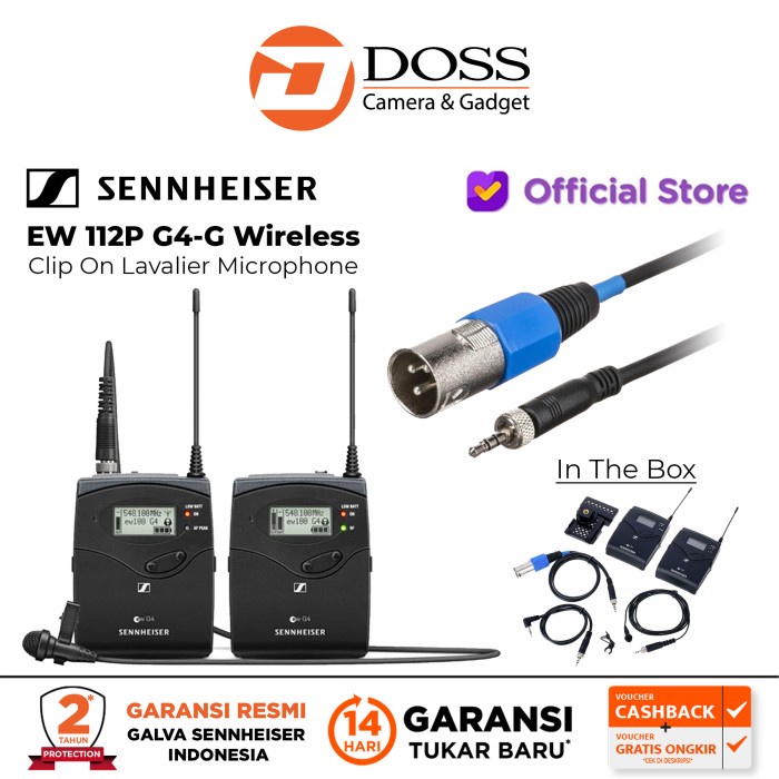 Jual Sennheiser EW 112P G4-G Wireless Clip On Lavalier Microphone ...