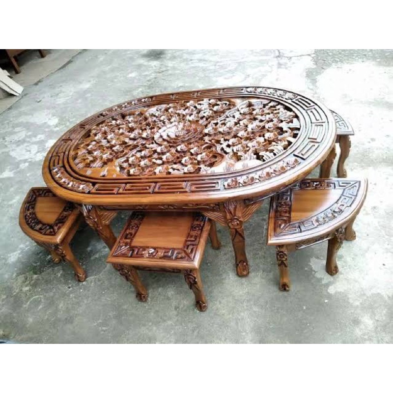 Jual meja osin ukiran, meja lesehan ukiran, meja ukiran | Shopee Indonesia
